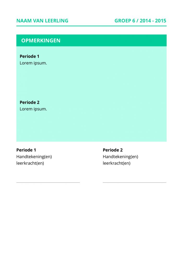 Voorbeelden van een digitaal schoolrapport