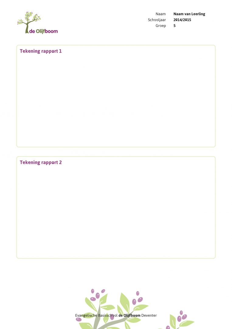 Voorbeelden van een digitaal schoolrapport